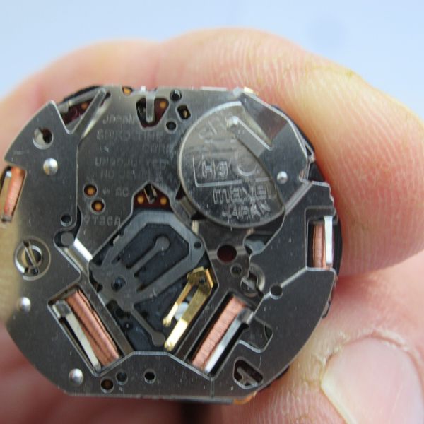 Seiko Moon phase 7T36-6A20 Chronograph Movement Only Working One Screw ...