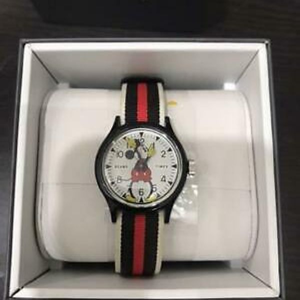 TIMEX BEAMS BOY Mickey Mouse Collaboration Watch 90th Anniversary Red ...