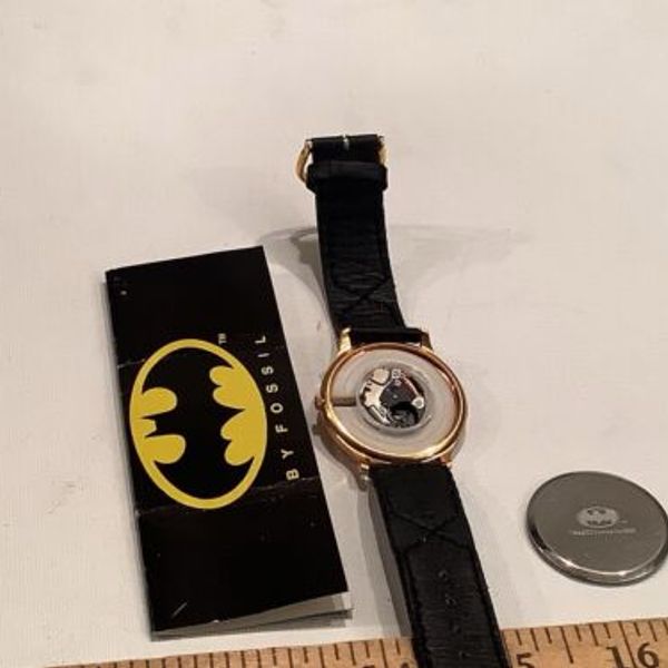 Vintage 1989 DC Comics Warner Bros Batman Fossil Watch Collectable MCM ...