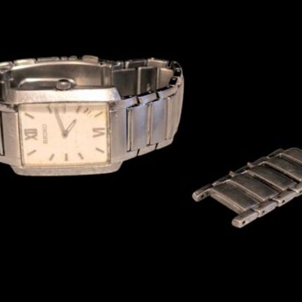 Seiko Mens Tank Watch 7N39-0AW0 Date Window Stuck With Spare Links ...