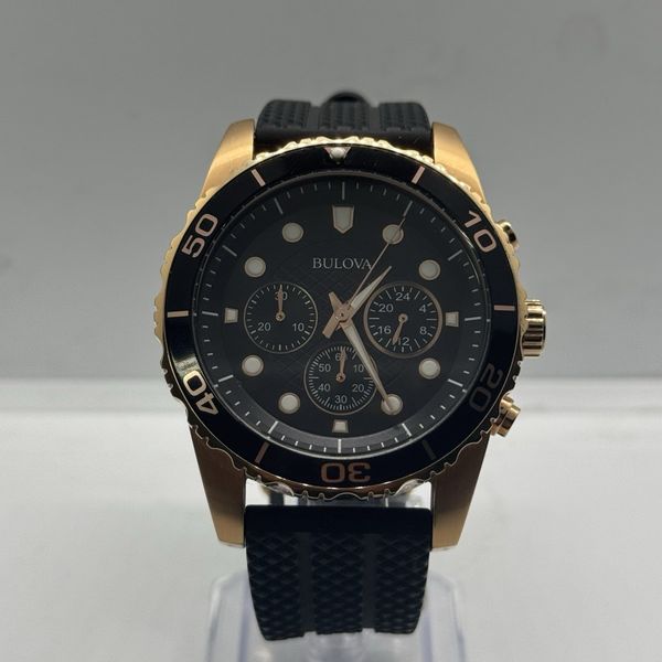 Men's Bulova Classic Sport Rose Gold-Tone Chronograph Model: 98A192 ...