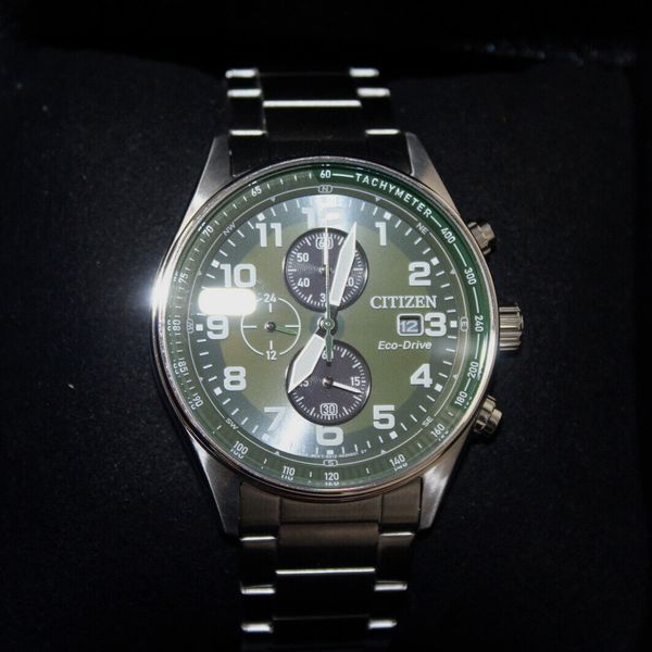 Citizen Eco-Drive Men's Chronograph Watch Green Dial CA0770-56X ...