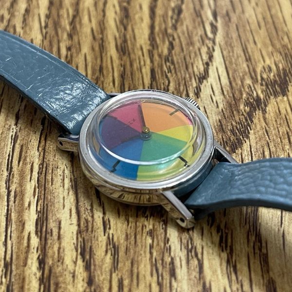 Vintage 1969 Timex Pakter/Krauss Color Wheel Hand Wind Analog 25mm ...