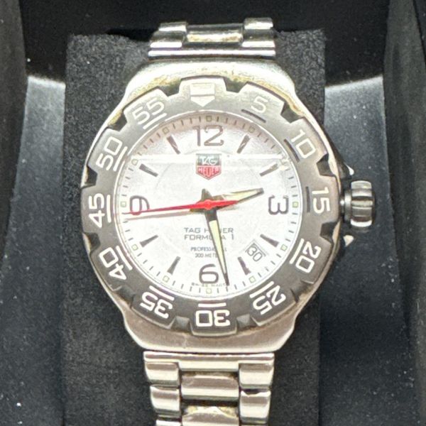 Beautiful Menâ s Tag Heuer Formula 1 White Quartz 7â Watchð Box ...