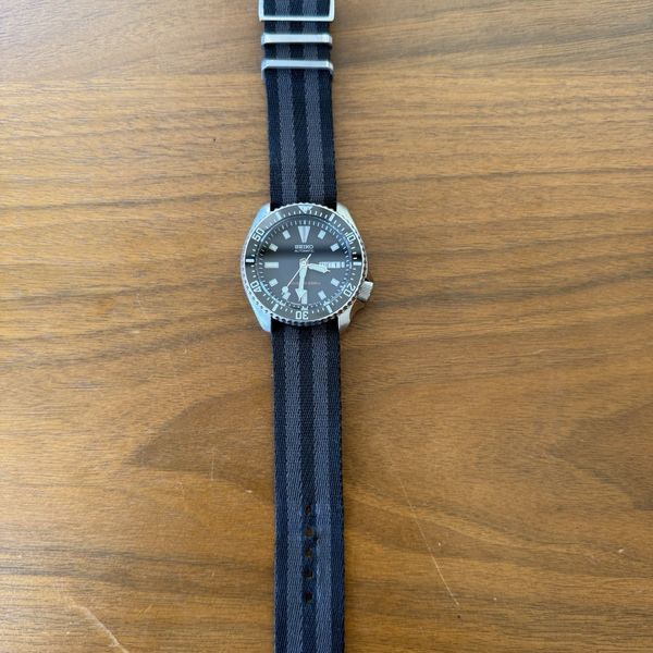 Vintage Seiko SKX173 Men's Black Automatic Diver Watch Singapore 7S26 ...