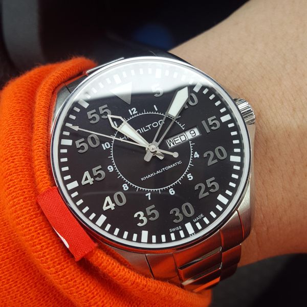 [WTS] Hamilton Khaki Pilot 46MM Auto Stainless H64715135 | WatchCharts