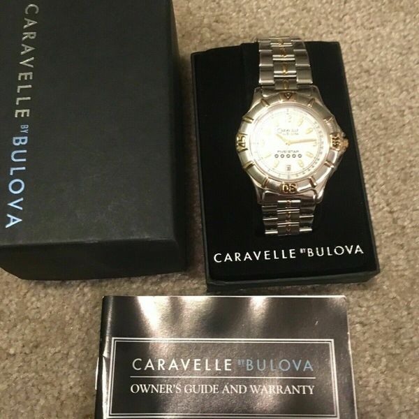 Vintage Chrysler Employee 5 Star Caravelle Bulova Men's Wrist Watch ...