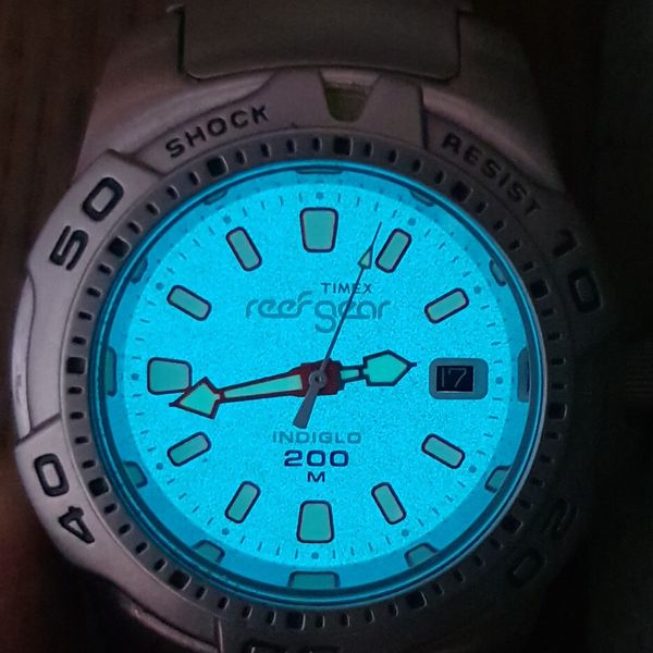 Timex Reef Gear T53751 Diver - Blue Divers Watch Indiglo 200m ...
