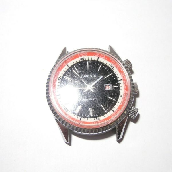 Vintage Portento Wrist Watch Silver Tone Men’s Antimagnetic multi For ...