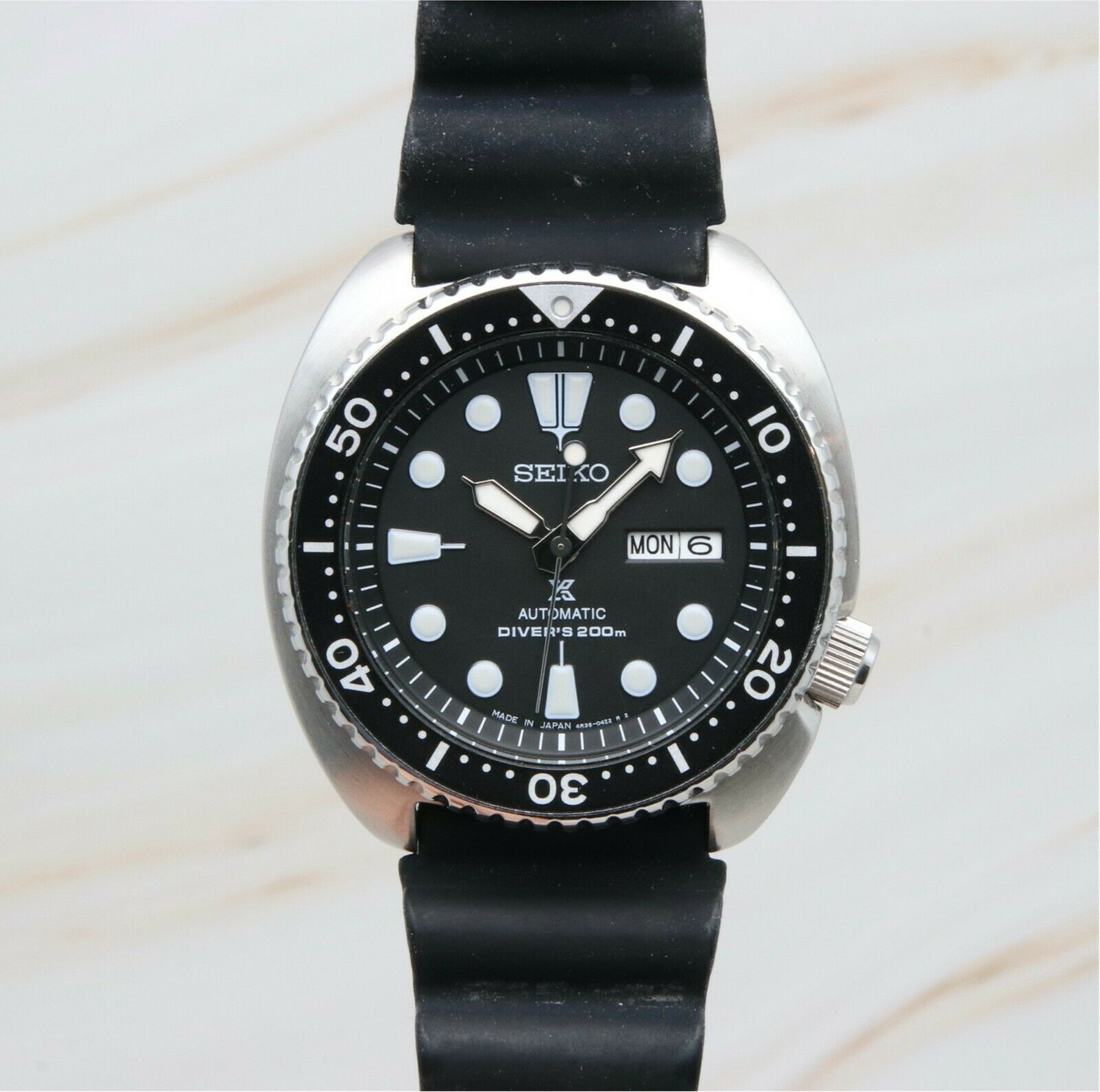 Seiko Prospex SRP777 Black Turtle Men's 200m Diver Automatic Watch ...