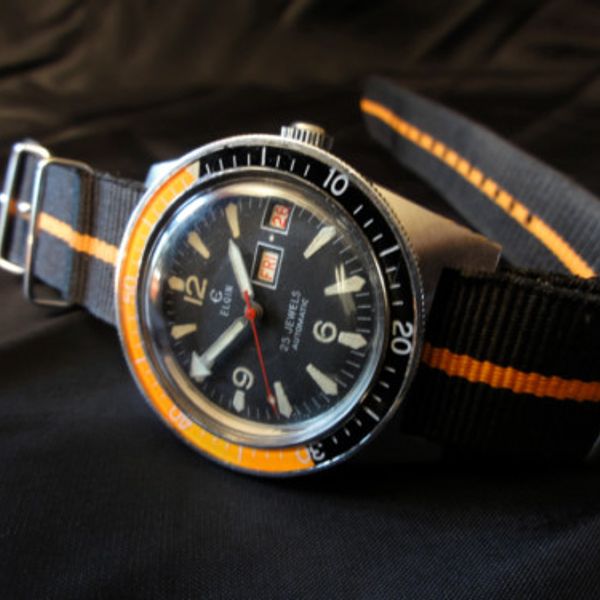 FSOT Vintage Automatic Elgin Divers Watch 25 Jewels Circa 1960s ...
