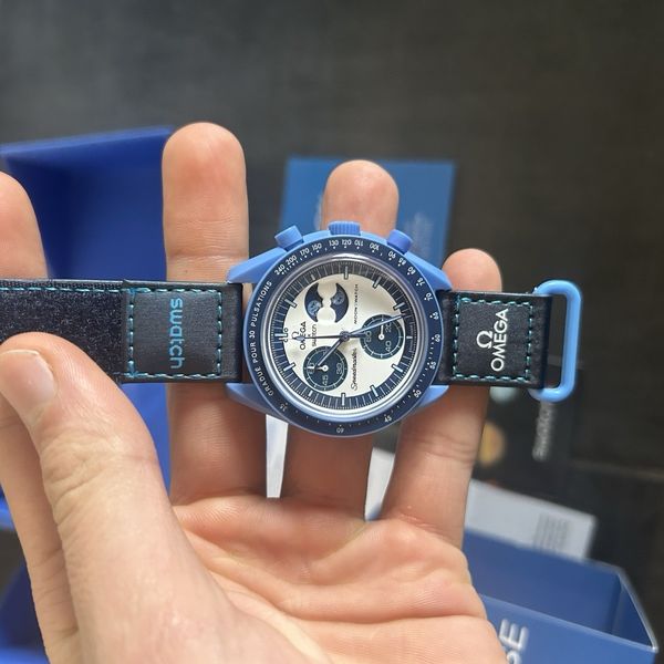 Omega X Swatch Moonswatch Mission To The Super Blue Moonphase Nuovo New ...