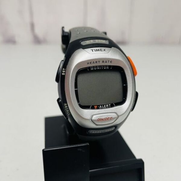 Timex Digital Watch Heart Rate Monitor Watch Unisex Gray Day Date ...