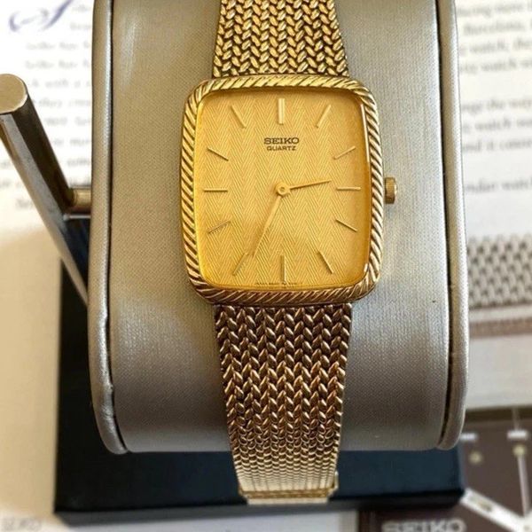 Seiko Quartz Tank Watch Gold Tone | WatchCharts Marketplace