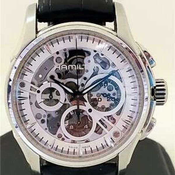 LIMITED EDITION HAMILTON JAZZMASTER SKELETON CHRONOGRAPH WATCH H326760 ...