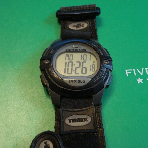 RARE VINTAGE LARGE TIMEX EXPEDITION SPORTS WATCH 100M INDIGLO WELL MADE ...