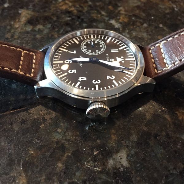 Awesome mint Steinhart Nav B 47mm Swiss Pilot watch + straps ...