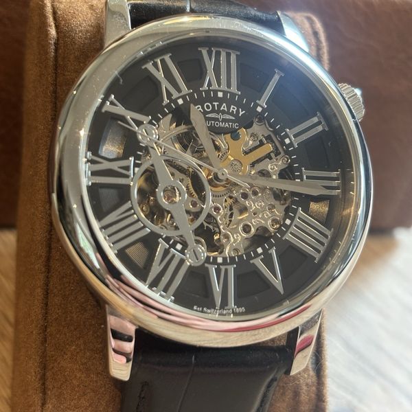 Rotary Men's Automatic Mechanical Swiss Watch Skeleton | WatchCharts ...
