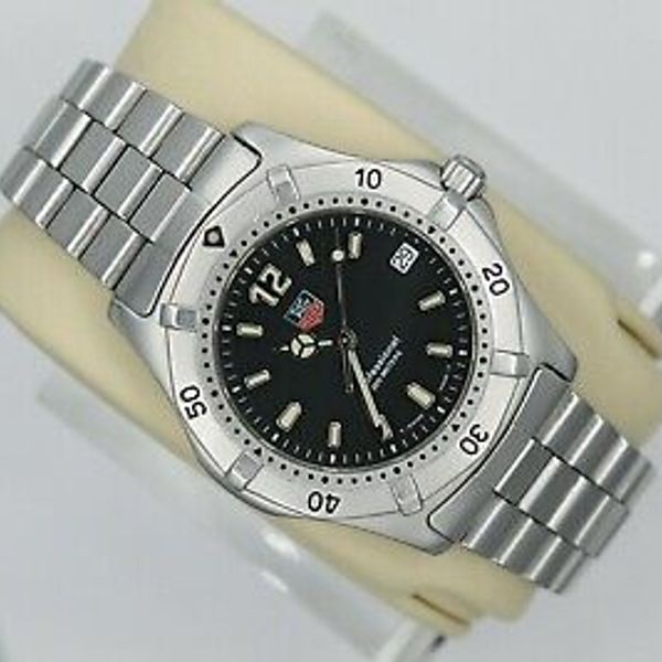 Tag Heuer 2000 Black WK1110.BA0317 Classic Professional SS Watch Mens Mint Glass | WatchCharts ...