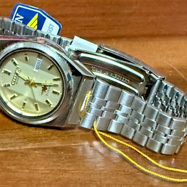 Citizen Automatic Vintage Rare Watch 1990s Gold Dial 21 Jewels Day Date ...