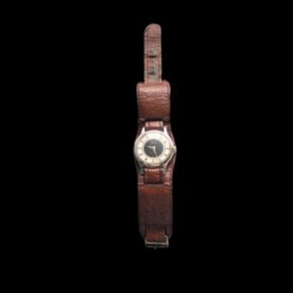Smiths Empire 5 Jewels Mens Watch Bullseye Dial Working On Pilots Strap ...