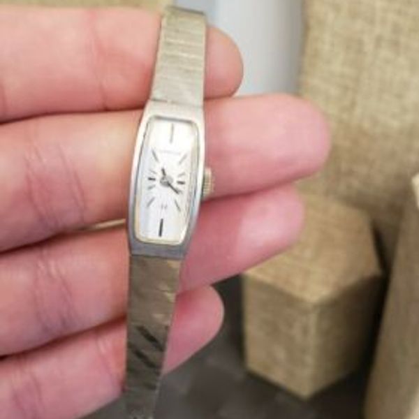 VINTAGE HAMILTON LADIES WATCH #915577 10K RGP BEZEL STAINLESS STEEL ...