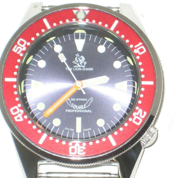 SQUALE 1521-026-TGV WATCH URBAN GENTRY DIVER TRISTANO LION-SHARK MESH ...