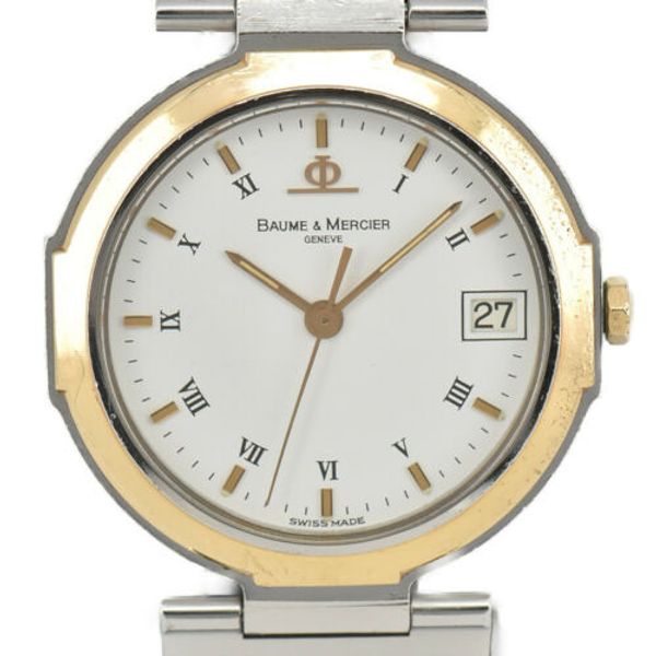 Auth Baume & Mercier 5119.018 Dete 18k Bezel Quartz Unisex Watch L# ...