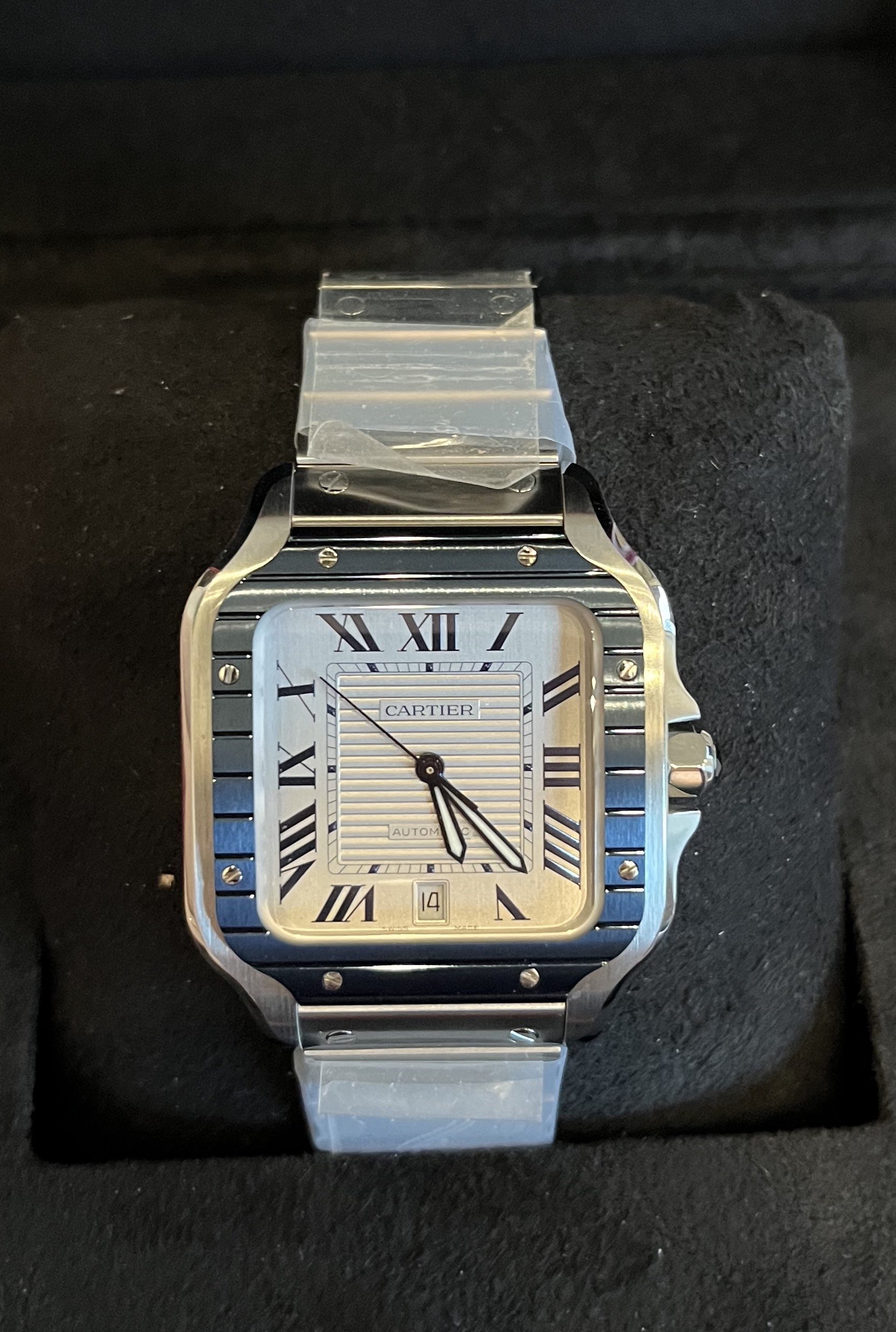 [$5,999 USD] FSO: Cartier Santos - Blue Bezel - Like New 2022 ...