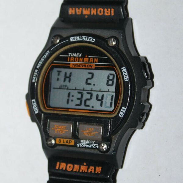 1992 Vintage Timex Iron Man Triathlon 8 Lap 484-A Mens Watch Ironman 92 ...