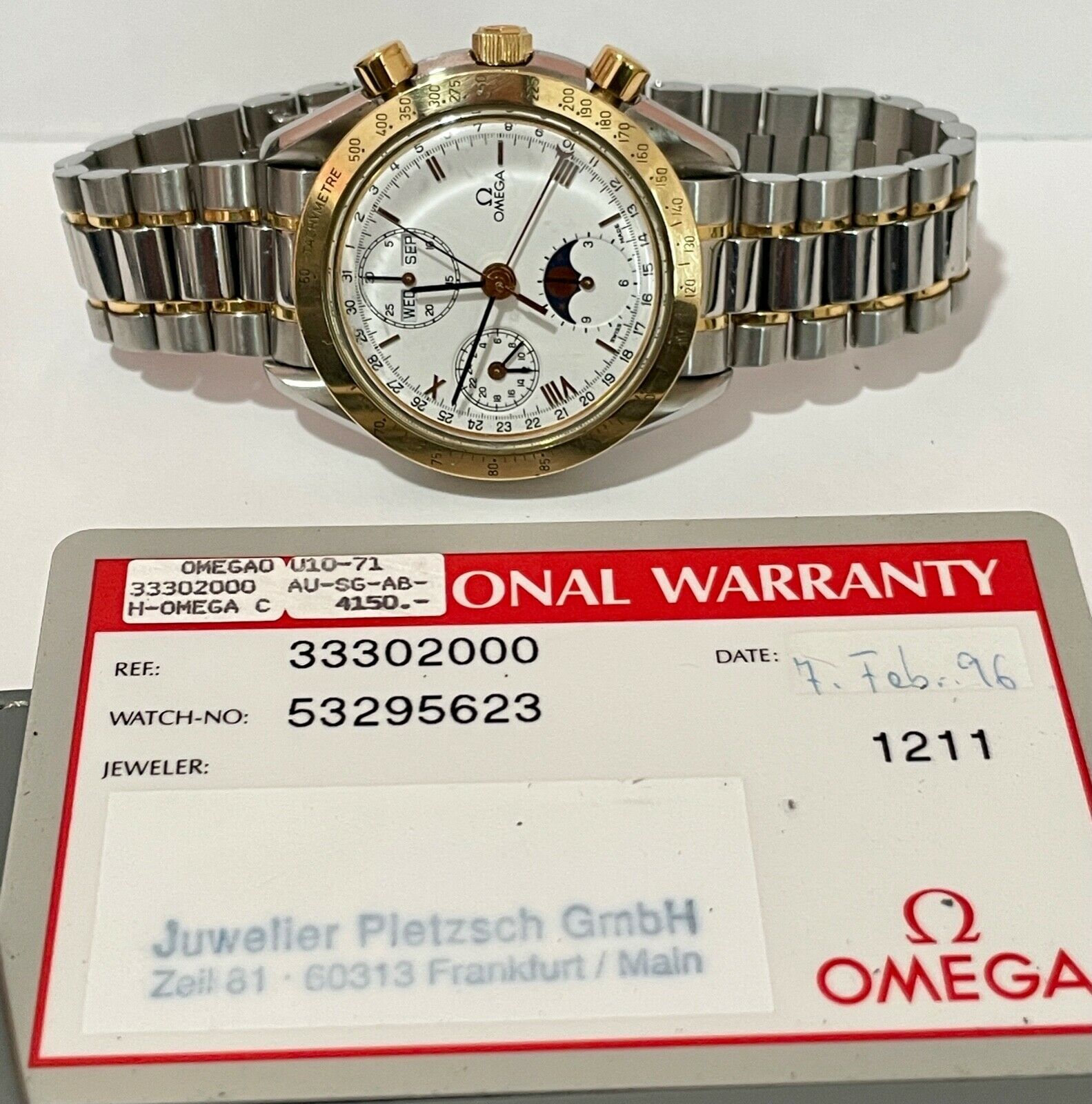 Omega Speedmaster 3330.20 Triple Calendar Moonphase Chronograph ...