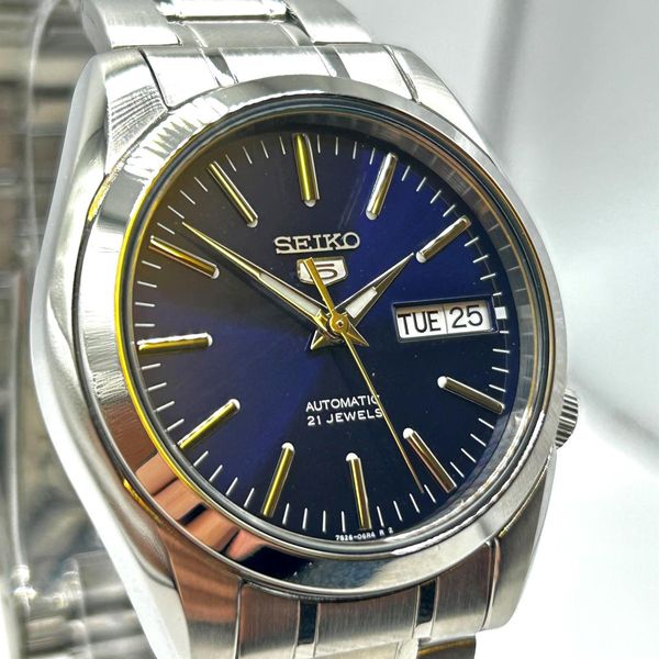 Seiko 5 Auto Blue Dial Steel Menâ s Watch SNKL43K1 | WatchCharts ...