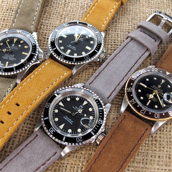 FS: Strapcode MiLTAT Vintage Look Watches partner ? Nubuck Velvet Like ...