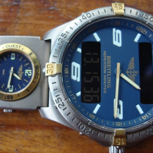 BREITLING CHRONOMETRE AEROSPACE F65362 SWISS MADE + BREITLING UTC 100M ...