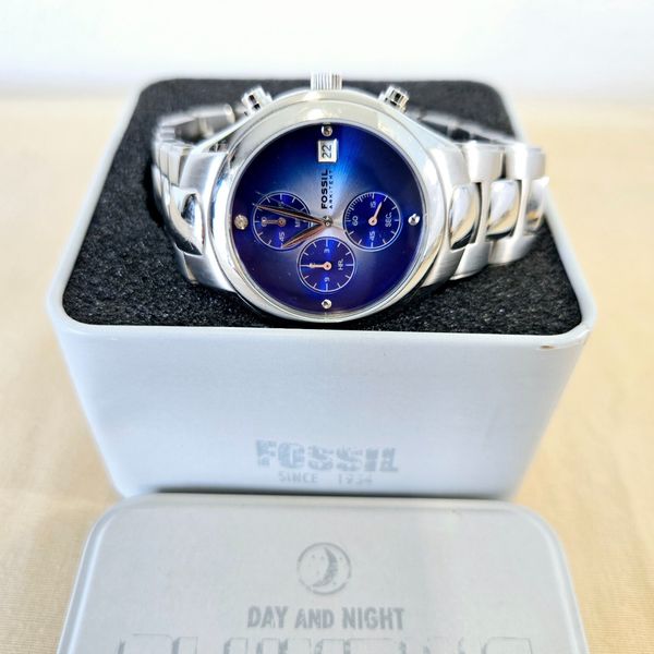 FOSSIL ARKITEKT FS-3030 Men Watch Chronograph Stainless Steel 50M WR ...
