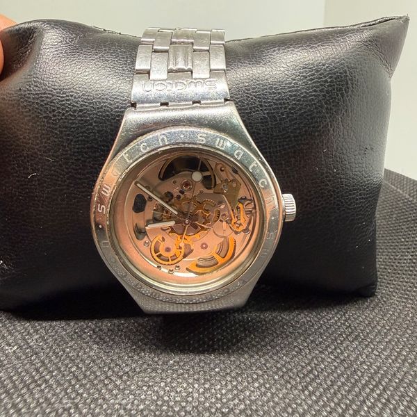 SWATCH AUTOMATIC SKELETON CAL 2841-1 SWISS MADE IRONY MENS WATCH 36MM ...