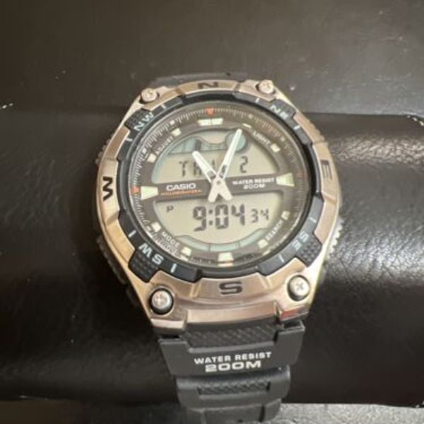 Casio AQW-100 Tide Graph Moon Phase Watch New Old Stock New Batteries ...