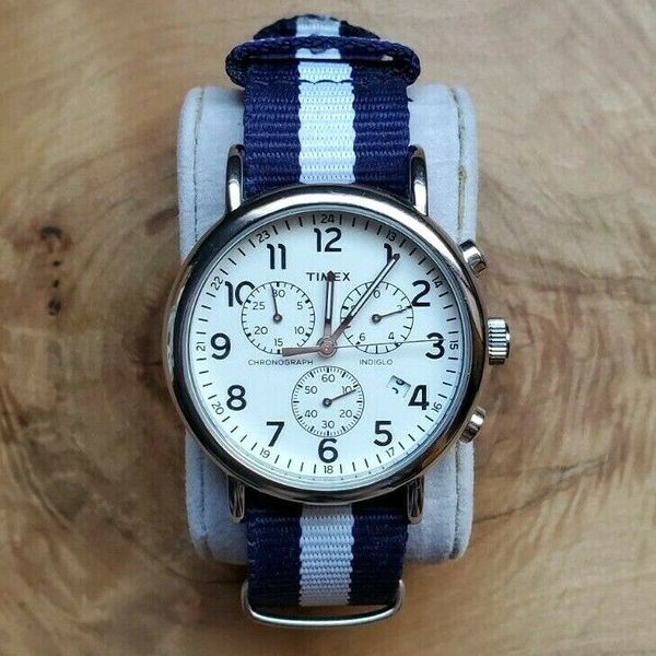 Timex Weekender Chronograph 40mm Watch - NATO strap, Indiglo ...