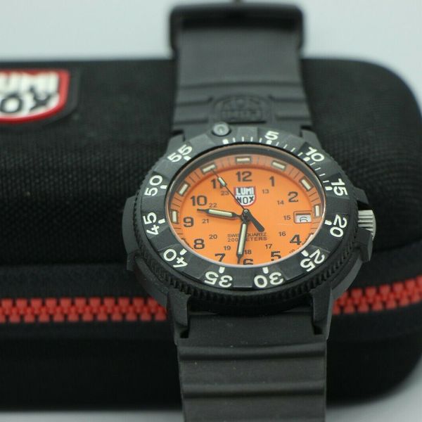 LUMINOX SERIES 3000/3900 NAVY SEAL Orange DIAL MEN'S QUARTZ WATCH ...
