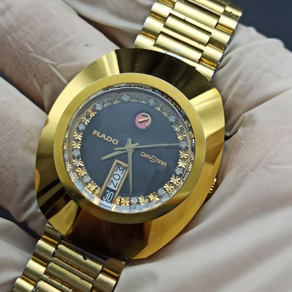 LUXURY BLACK SKY DIAL RADO WATCH DIASTAR MODEL AUTOMATIC MOVEMENT 70s ...