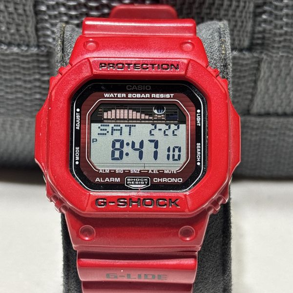 Casio G-shock 3151 GLX-5600 G-Lide Red Works Perfect | WatchCharts ...