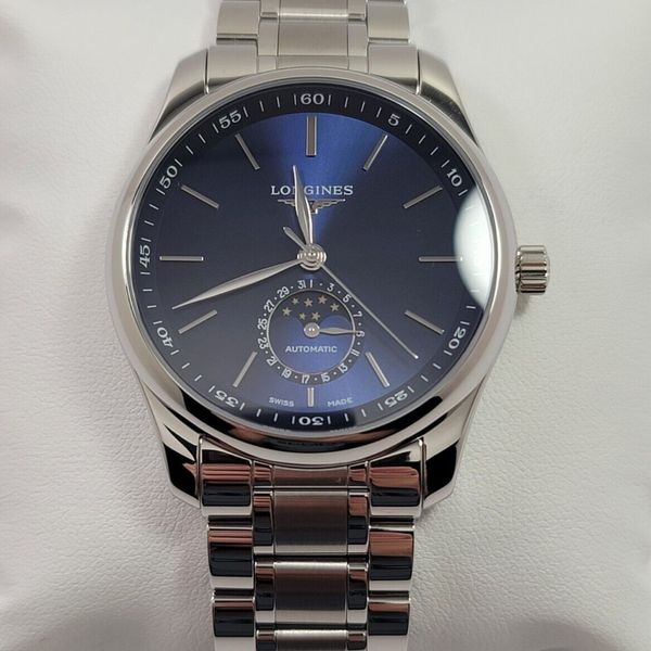 Longines Master Collection Automatic Moonphase Blue Dial Men's Watch ...