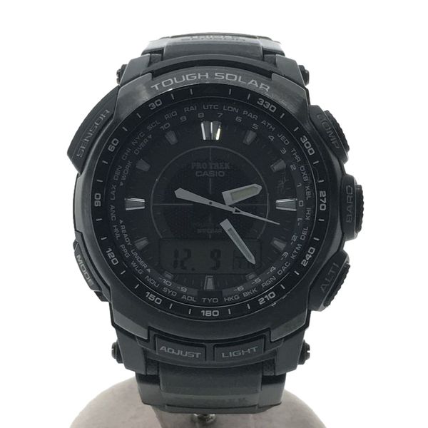 [Used] CASIO Solar watch PROTREK/Digi-Ana/BLK/PRW-5100-1JF [Clothing ...