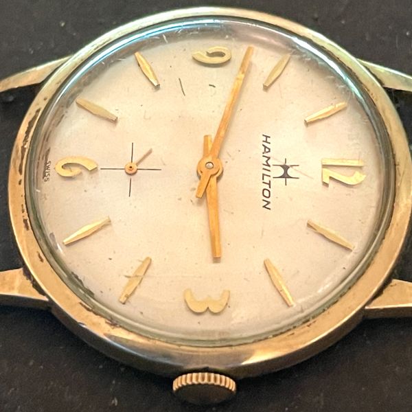 Vintage 1960's Hamilton Cal 639 Men's Watch Running Ticks Gold Case 17j ...