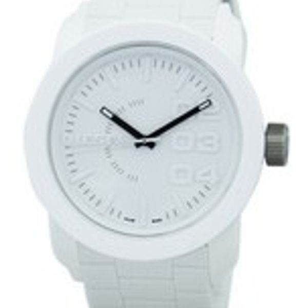 FS: Diesel Double Down White Dial Rubber Strap DZ1436 Men's Watch FREE ...
