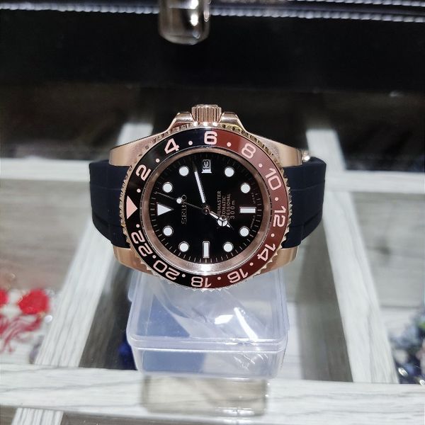 Modified Seiko Watch Mod Red black | WatchCharts Marketplace