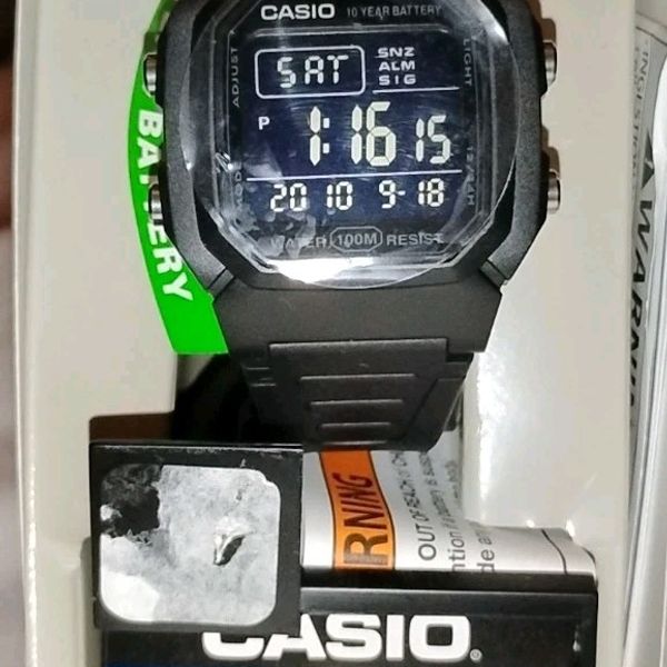 Casio W800H-1BV, Men's Chronograph Watch, 100 Meter,10 Year Battery ...