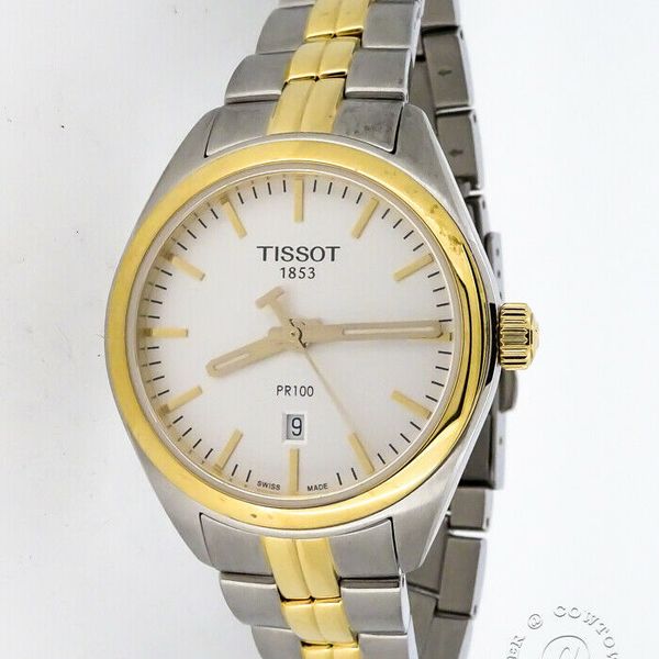 TISSOT 33MM SILVER DIAL TWO TONE STAINLESS LADIES WATCH T1014102203100 ...
