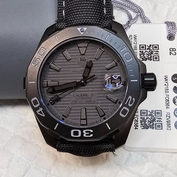 TAG Heuer Aquaracer Calibre 5 Black Phantom Limited Edition WAY218B ...