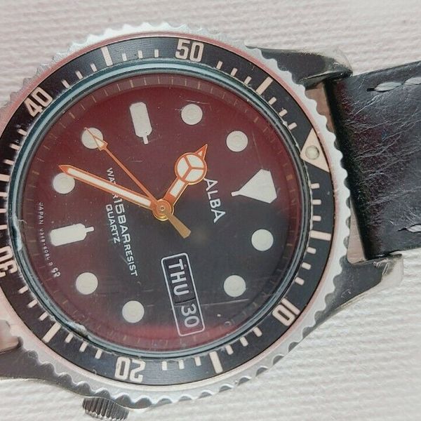 Seiko ALBA Diver Quartz V348-6070 Day Date | WatchCharts Marketplace